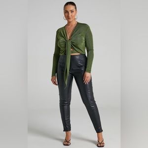 Showpo. | Tops | Showpo Cortez Plunging Centre Front Waist Tie Long ...